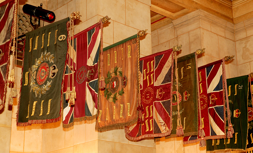 Crypt colours and guidons | shrine.org.au